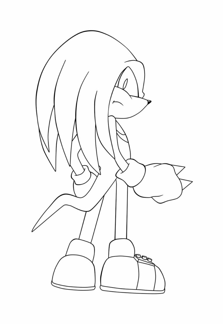 Desenhos de Knuckles the Echidna para pintar e colorir - Como fazer em casa
