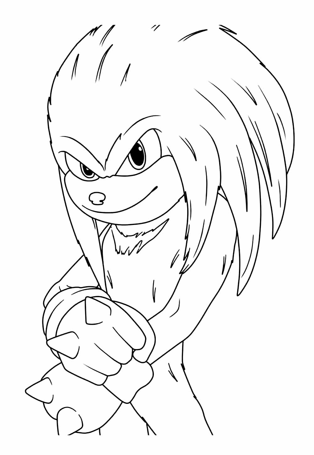 Desenhos de Knuckles the Echidna para pintar e colorir - Como fazer em casa