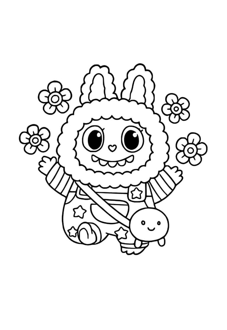 Desenhos de Labubu para pintar e imprimir - Como fazer em casa