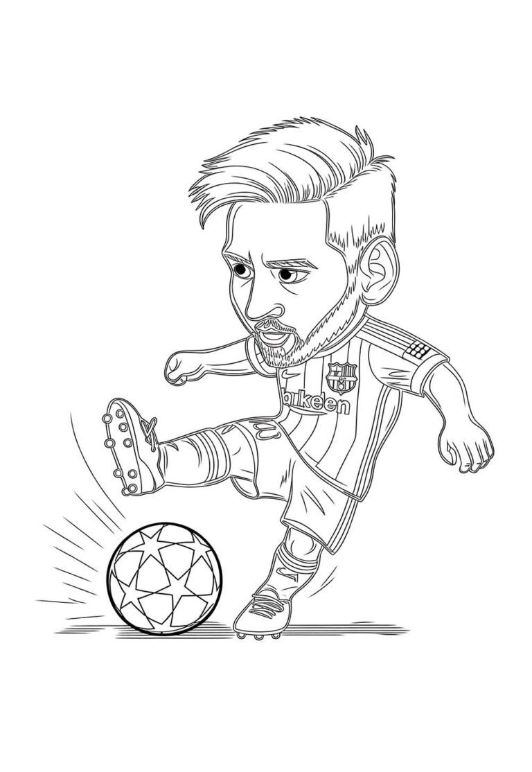 Desenhos de Messi para pintar e colorir - Como fazer em casa