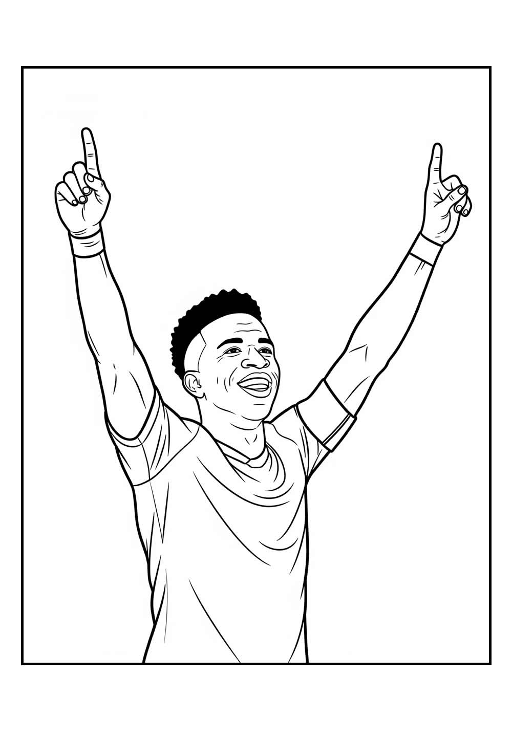 Desenhos de Vinicius Júnior para imprimir e colorir - Como fazer em casa