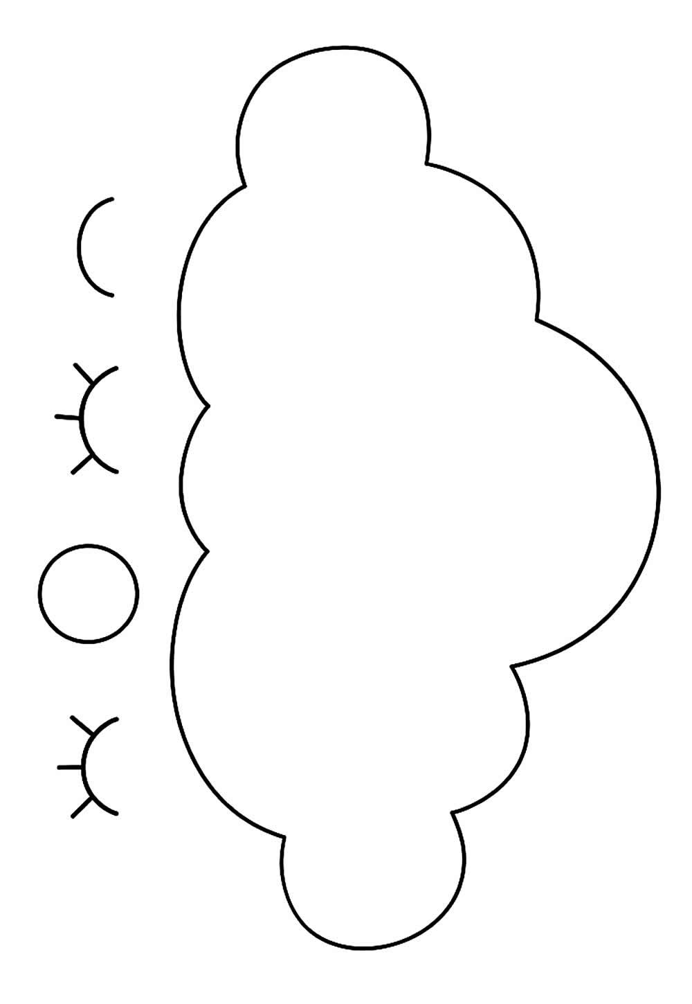 Moldes de Nuvem de EVA para Imprimir - Como fazer em casa