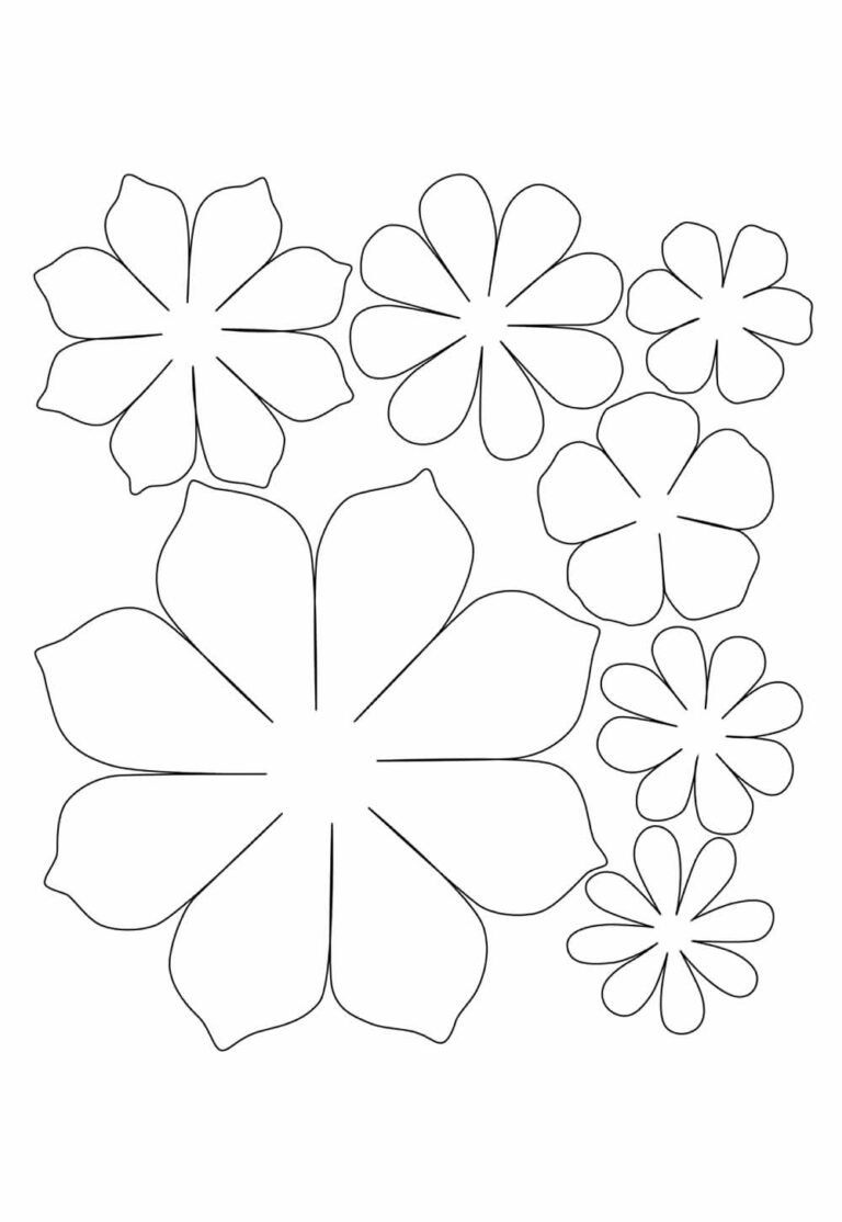 Moldes para Flores de Papel - Como fazer em casa
