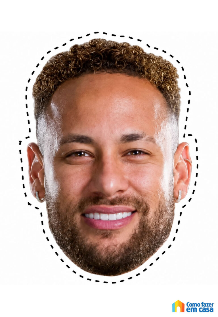 Moldes do Rosto de Neymar para Imprimir - Como fazer em casa